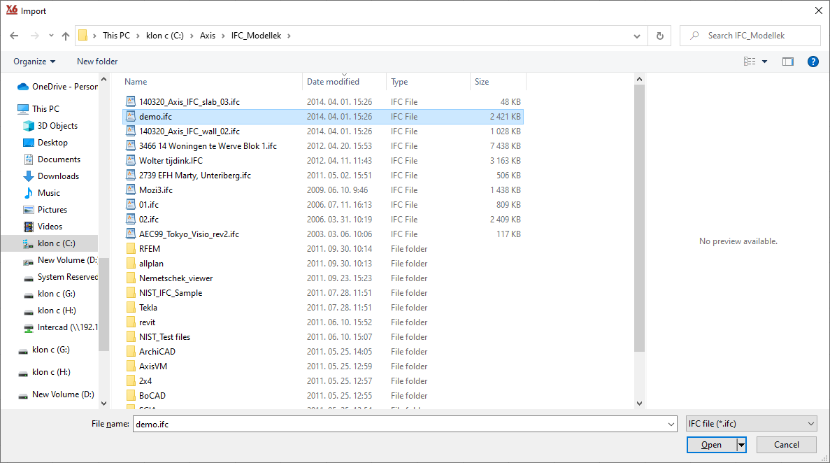 IFC connection - AXISVM