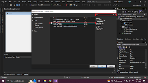 Setting up the COM server using Visual Studio - AxisVM