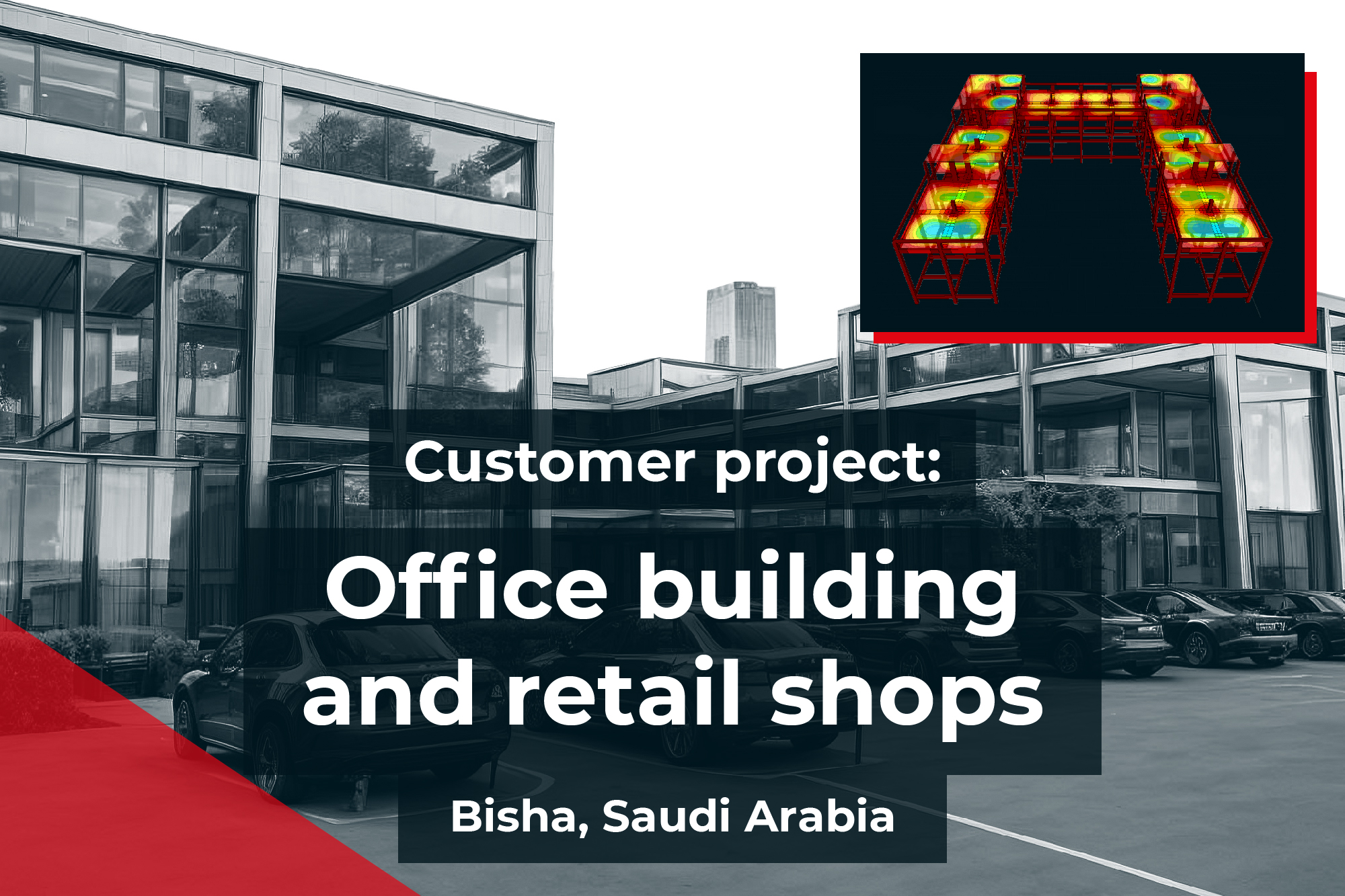 Office building and retail shops - AXISVM